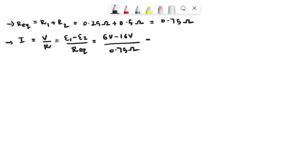 SOLVED: A single-loop circuit contains two batteries, Îµ1 = 6 V, 0.25 Î© and Îµ2 = 16 V, 0.5 Î ...