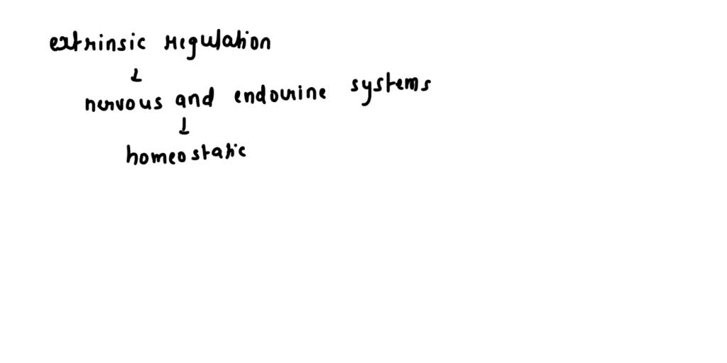 SOLVED: Extrinsic regulation refers to an action used by the body to ...
