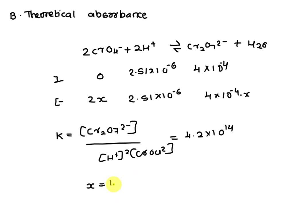 SOLVED: In acid, chromate (CrO4^2-) is in equilibrium with dichromate ...