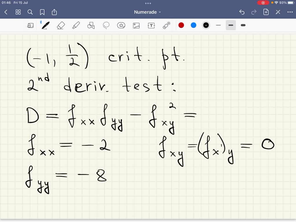 SOLVED Find The Local Maximum And Minimum Values And Saddle Point s 