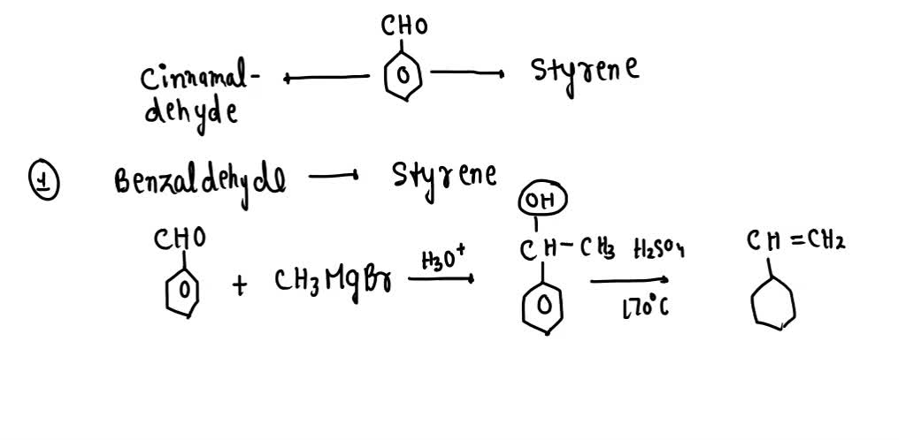 SOLVED: Question 3 Benzaldehyde (shown in the center below) can be used ...