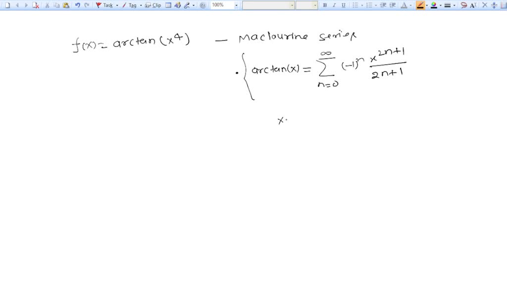 SOLVED: Use the Maclaurin series in this table to obtain the Maclaurin series for the given ...