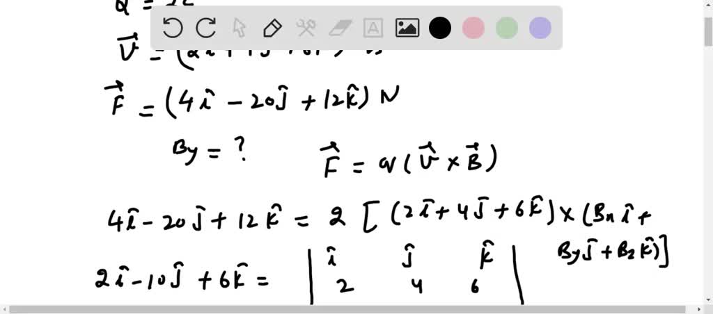 Solved 42 C Charge Moves With A Velocity Of 2i 4j 6k M S And