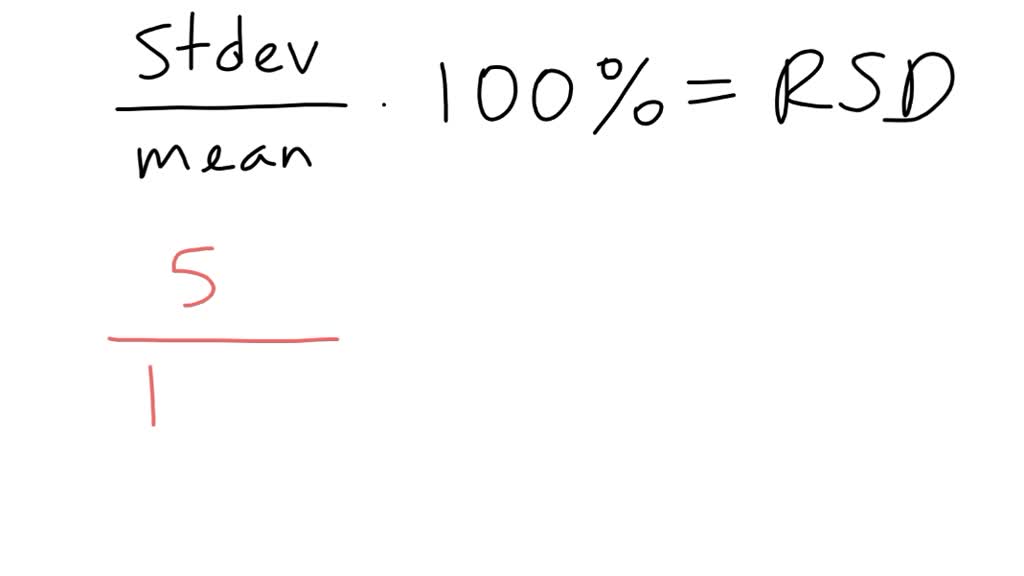 SOLVED: What is the relative standard deviation of a group that has a ...