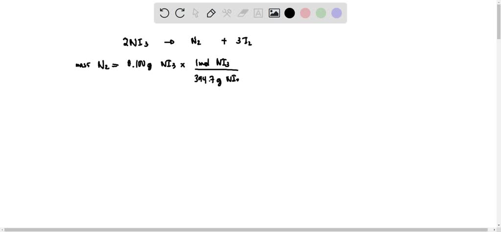 SOLVED: Nitrogen triiodide is an extremely shock-sensitive compound ...