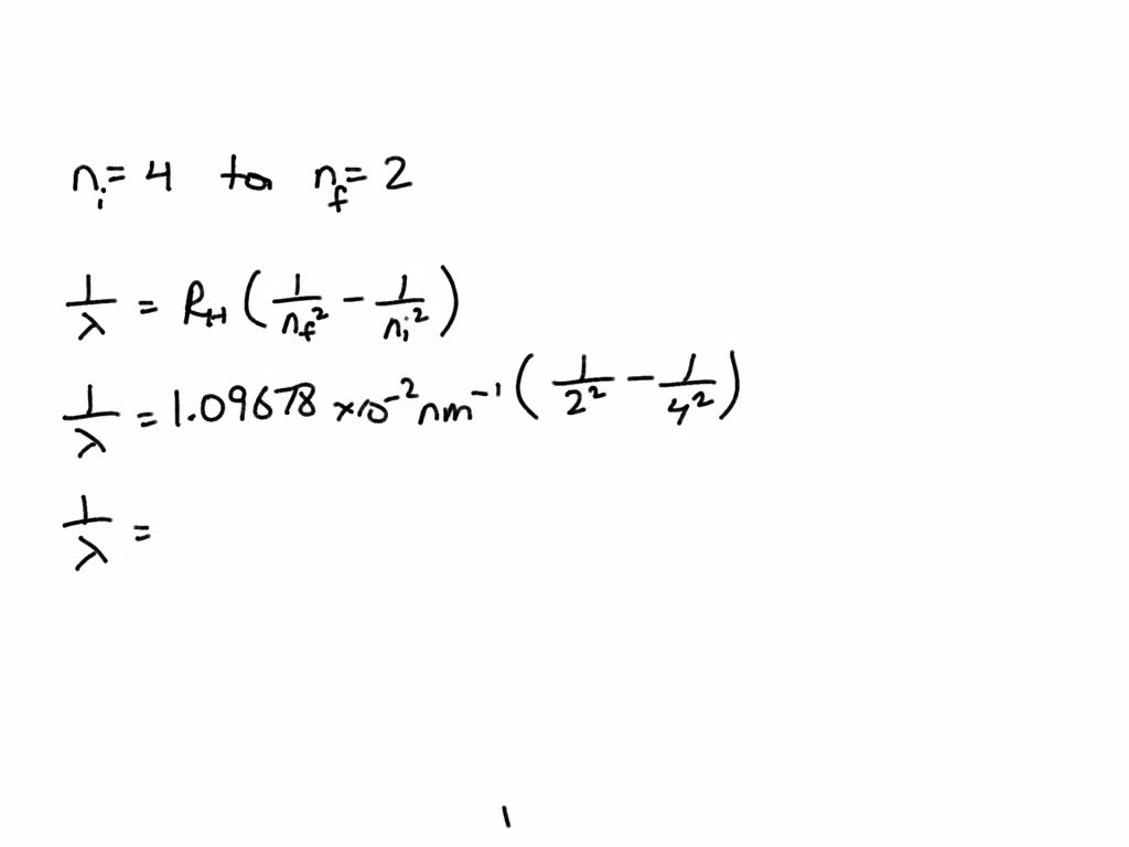 SOLVED: Calculate the wavelength (in nm) of a photon emitted by an ...