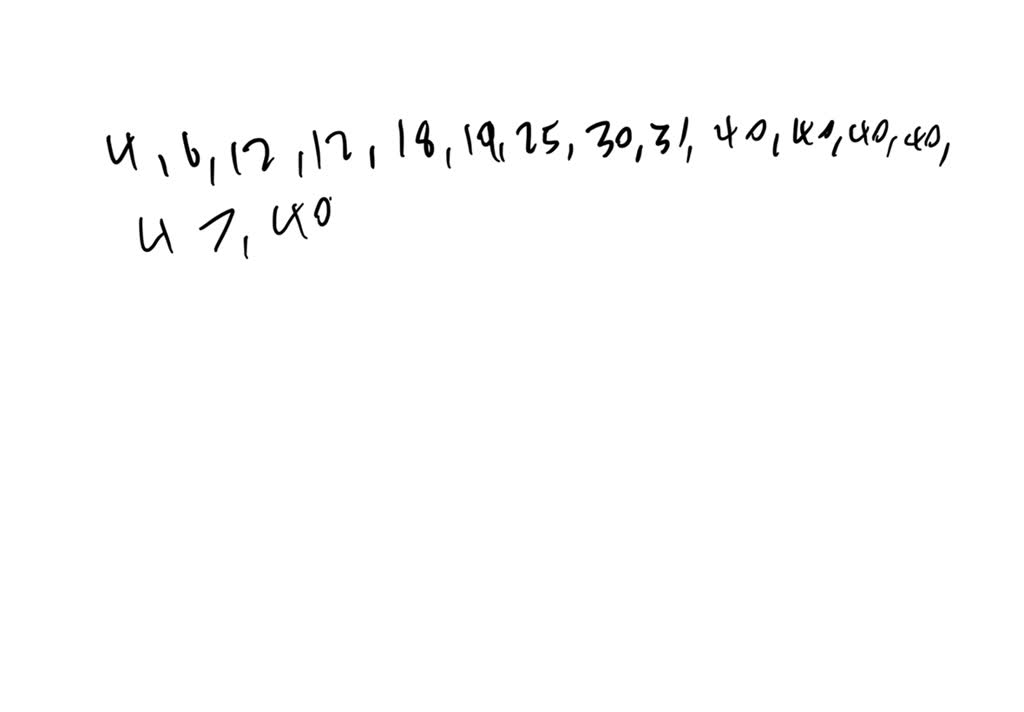 SOLVED: 4) The following data show the number of laps run by each ...