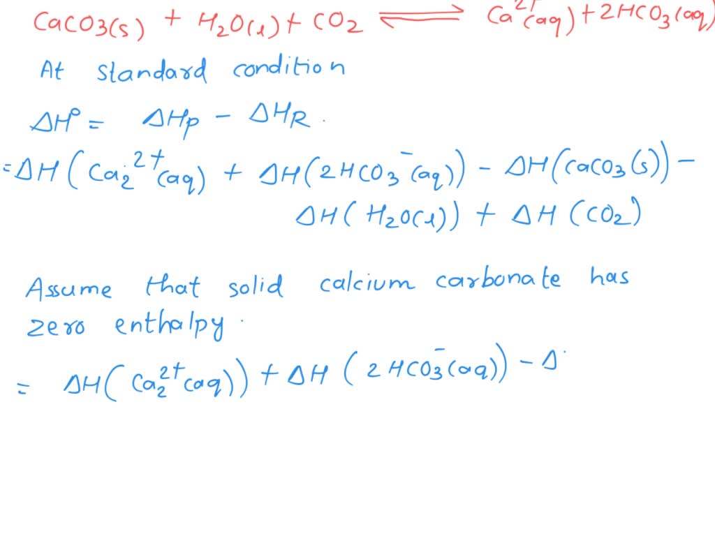 SOLVED: Calculate the enthalpy and Gibbs Free Energy changes when ...