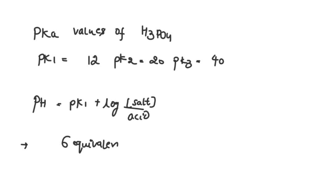SOLVED: What is the pH of a phosphate solution made by the addition of 6 equivalents of NaOH to ...