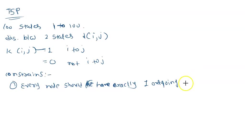 SOLVED: Using Tabu Search techniques, solve the traveling salesman ...