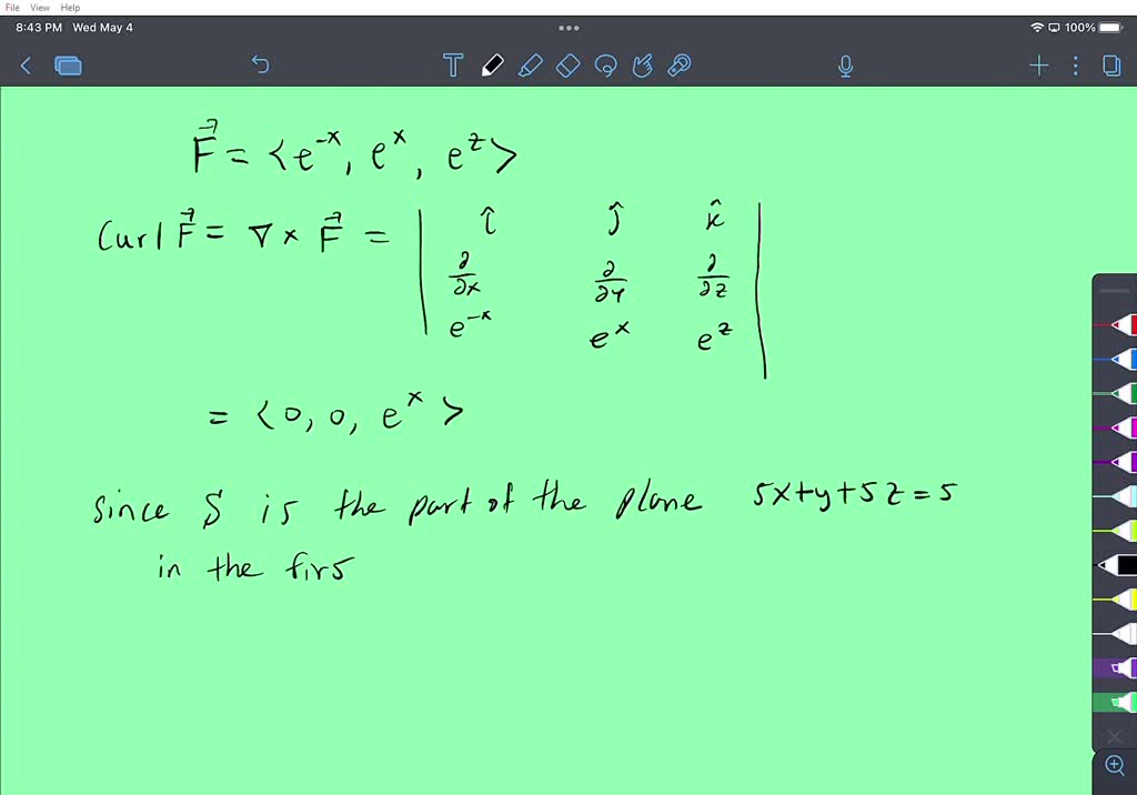 SOLVED: Use Stokes' Theorem to evaluate C F · dr where C is oriented counterclockwise as viewed ...