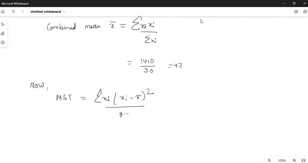 SOLVED: Determine the F-test statistic based on the given summary ...