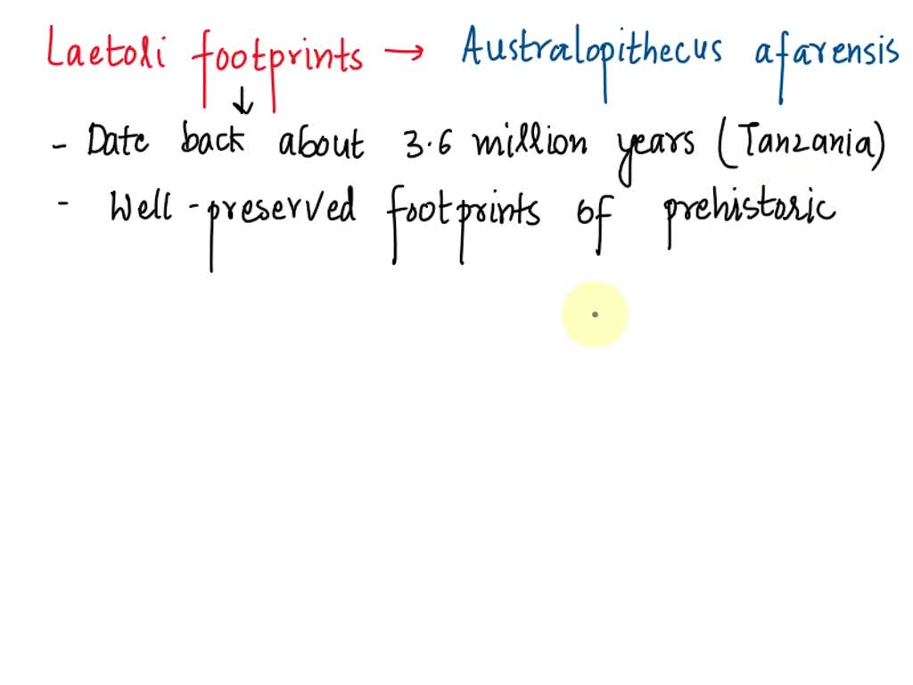 SOLVED: Trace evidence known as the Laetoli footprints were made by ...