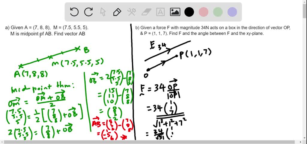 the line of action of the 9.6 kN force F runs through the points A and ...