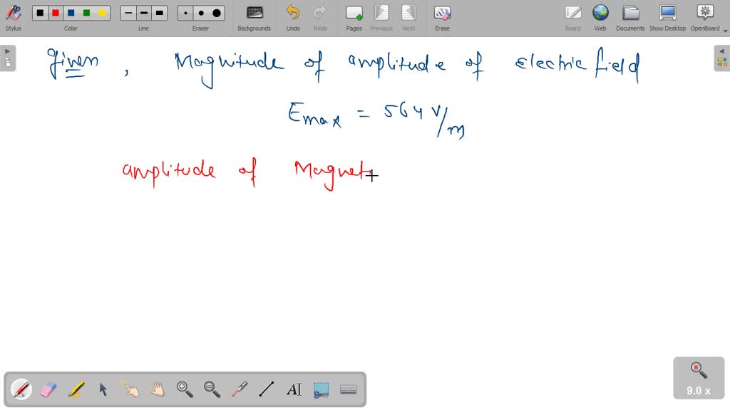 SOLVED: An electromagnetic wave in vacuum has an electric field ...