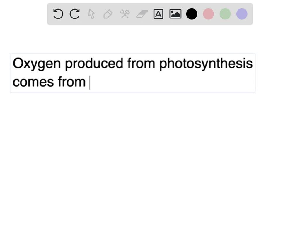 SOLVED: Plants produce oxygen when they photosynthesize. Where does the ...