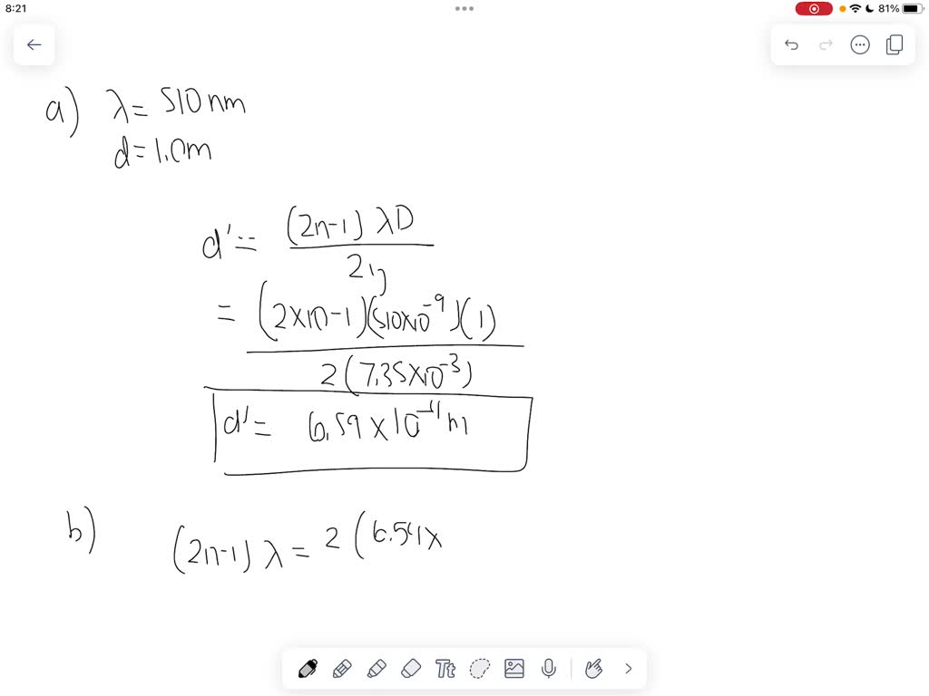 SOLVED: (a) Young's double-slit experiment is performed with 510-nm ...