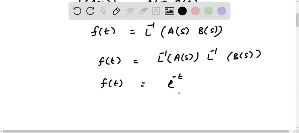 SOLVED: Recall the formula from the convolution theorem: 2-'(F(s)G(s ...
