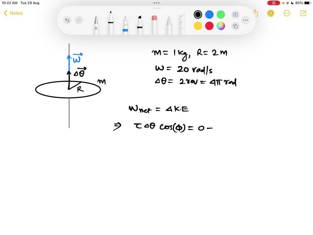 SOLVED: 'A disk of mass m = 1 kg and radius r = 20 cm is rotating in counterclockwise direction ...
