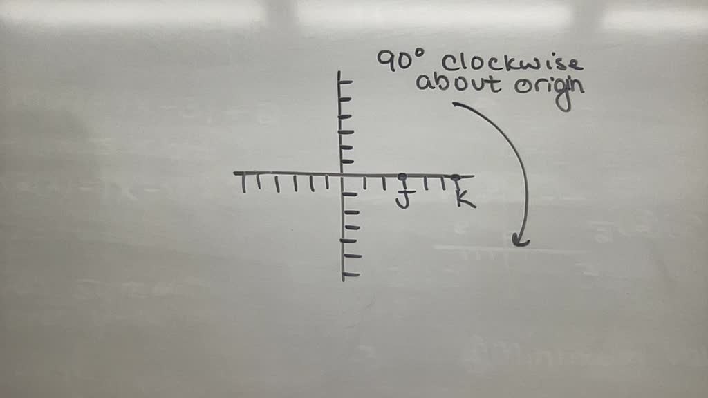SOLVED: Graph JKL with verticales J (3,0) K (6,0) and its image after a 90 degree clockwise ...