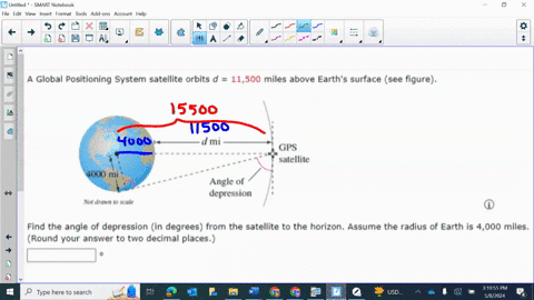 a global positioning system satellite orbits d17500 miles above earths ...