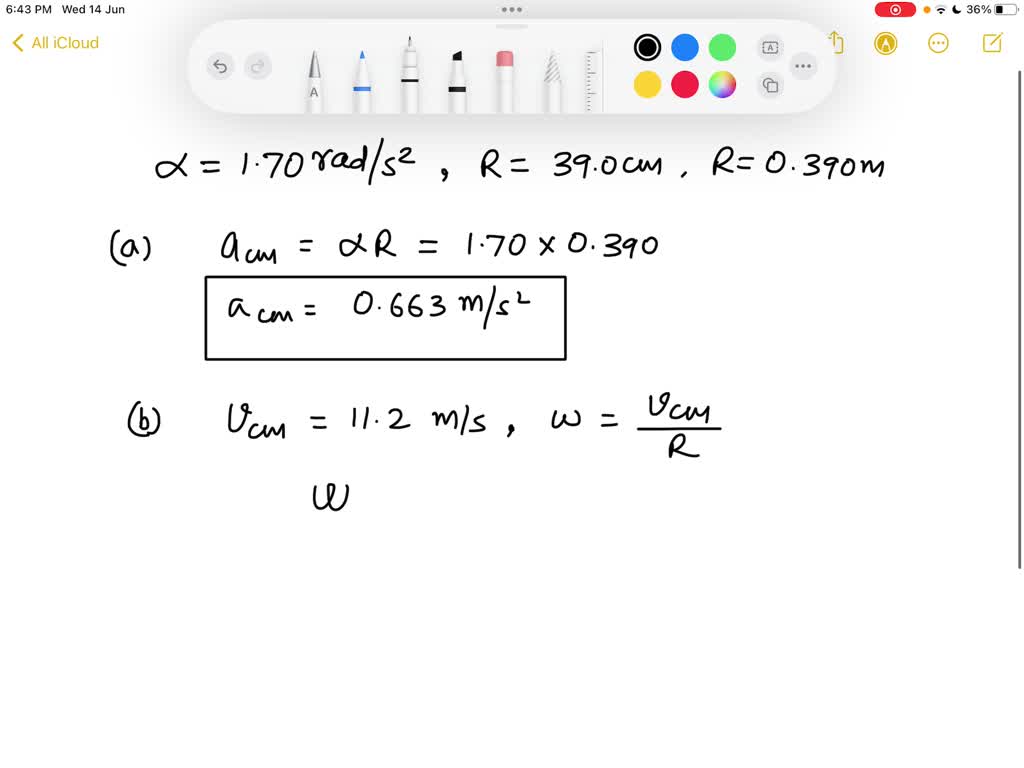 SOLVED: A bicyclist starting at rest produces a constant angular ...