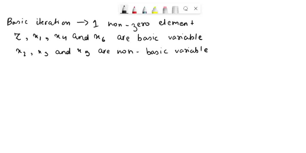 Solved Consider The Following Tableau Obtained At An Iteration Of The Simplex Algorithm For A