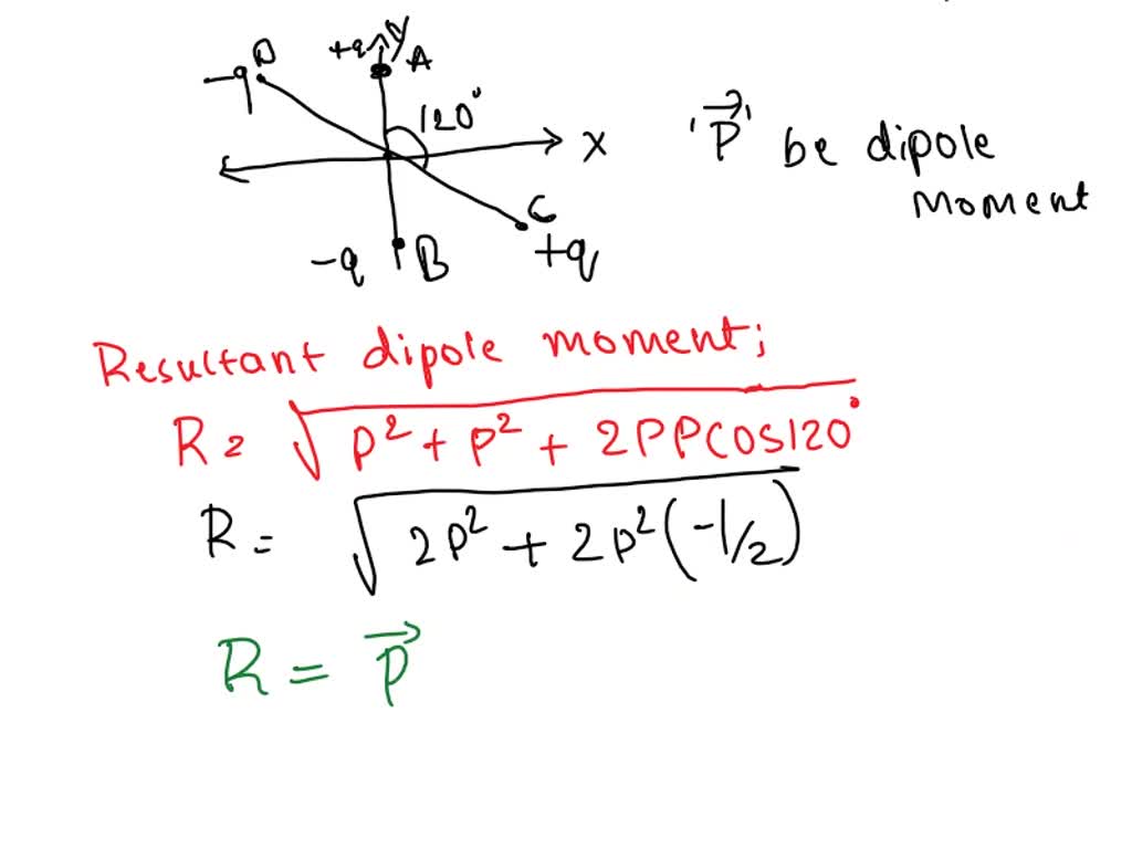 SOLVED: Two small identical electrical dipoles AB and CD , each of ...