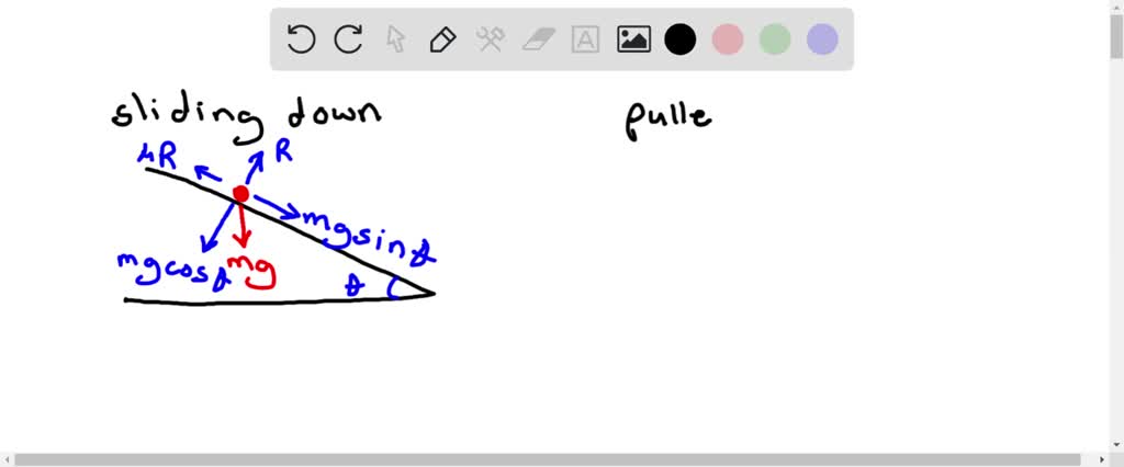 SOLVED: Draw the free body diagram for a box sliding up a tilted ramp ...