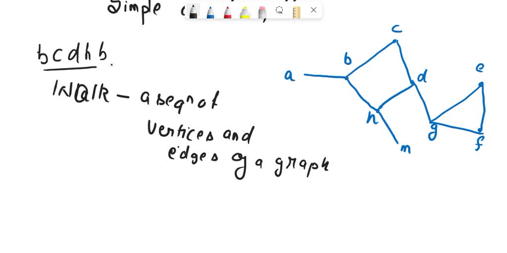 SOLVED: In the graph below, determine whether the following walks are ...
