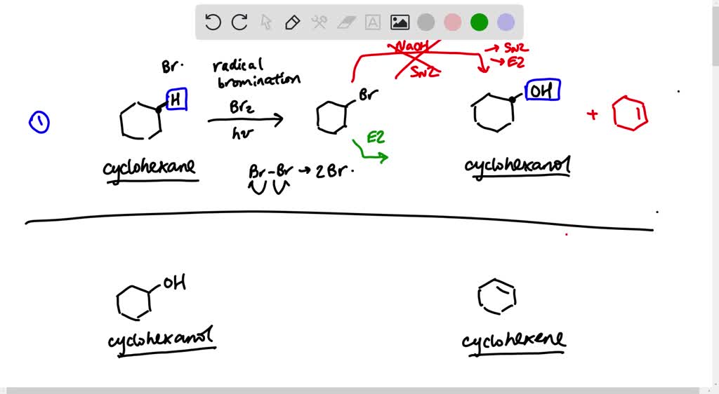 SOLVED: How to synthesize cyclohexanol from cyclohexane, then ...