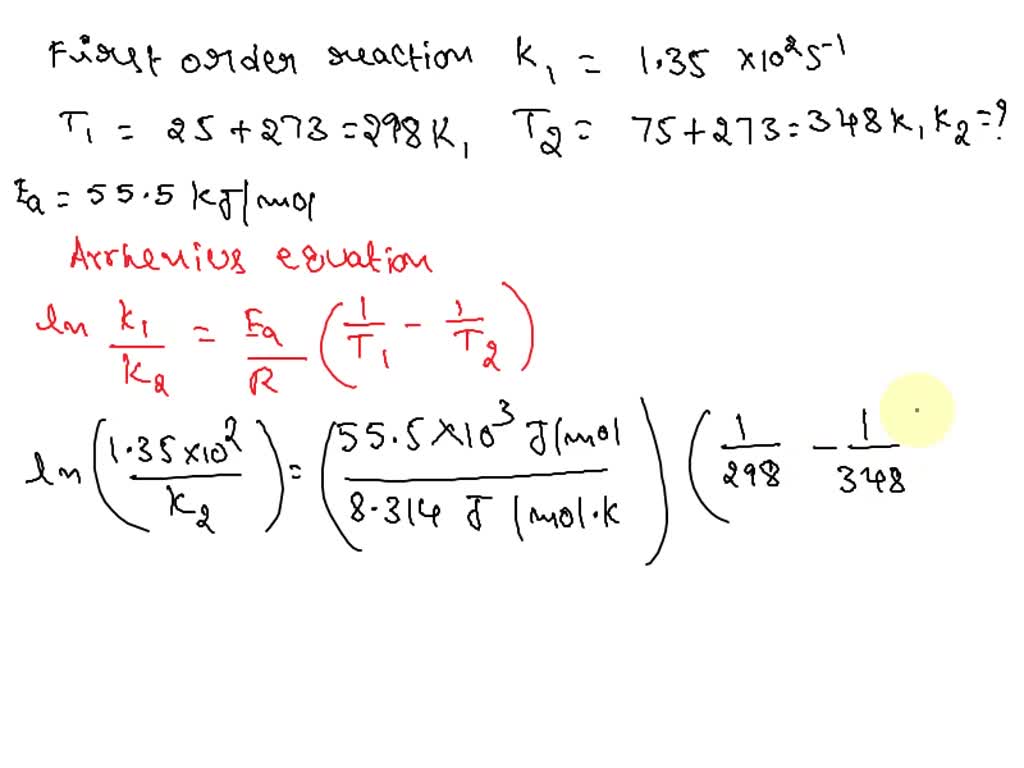 Solved A Particular First Order Reaction Has A Rate Constant Of 1 35 Ã