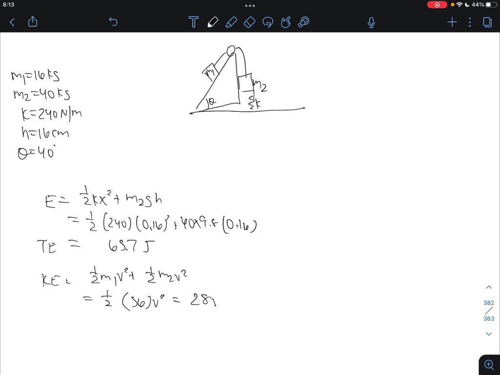 SOLVED: block of mass m 16.0 kg connected to block of mass mz kg DY massless string that passes ...