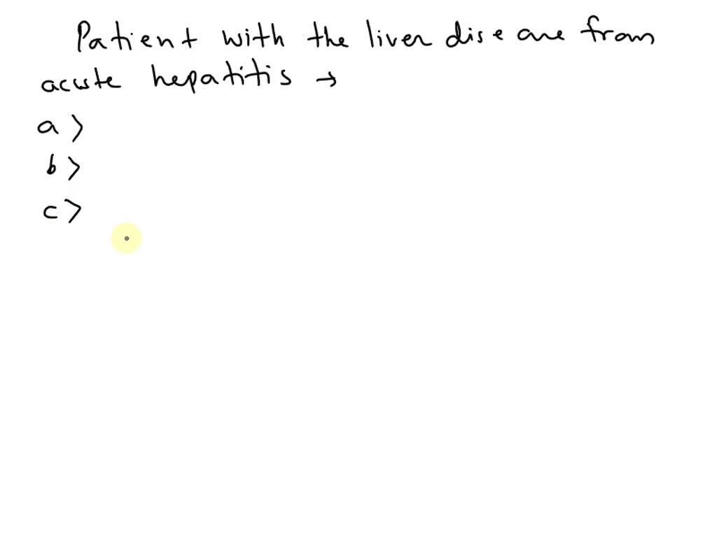 SOLVED: What best describes this band in this patient with liver ...