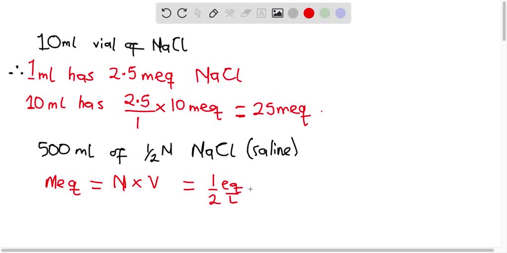 SOLVED Calculate How Many MEq Of Sodium MW 23 Are 42 OFF