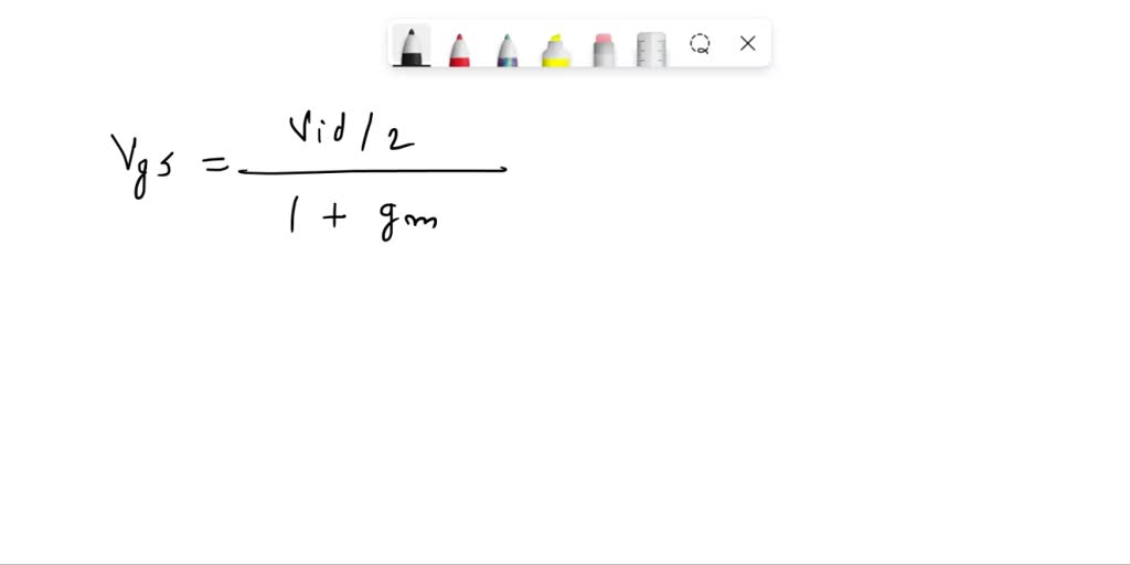 SOLVED: A) Draw the half-circuit under differential mode.B) Compute the ... SOLVED: A) Draw the half-circuit under differential mode.B) Compute the ...