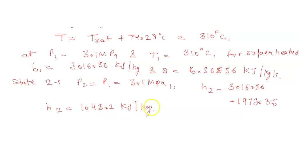 SOLVED: '(e) Calculate the AH value for an isobaric change of steam from 0.8 MPa and 2508C tos ...