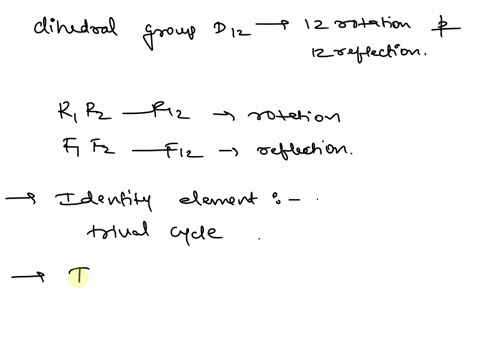 Determine the cycle factorization of each permutation in the dihedral ...