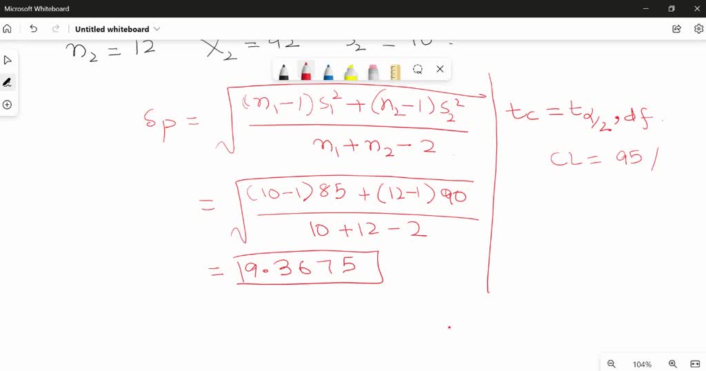 The following information was obtained from independent random samples ...