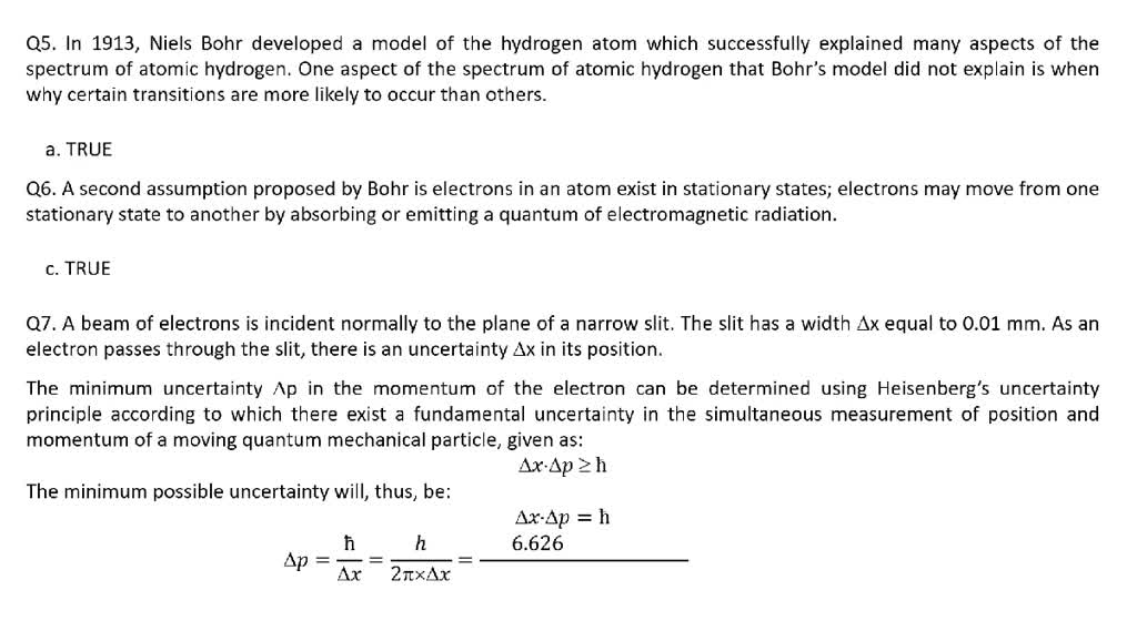 SOLVED: In 1913 Niels Bohr developed model of the hydrogen atom which ...