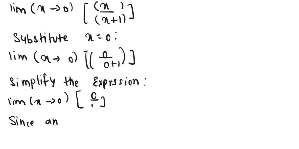 SOLVED: Evaluate the limit as x approaches 0 of the fraction with numerator x^2 and denominator ...