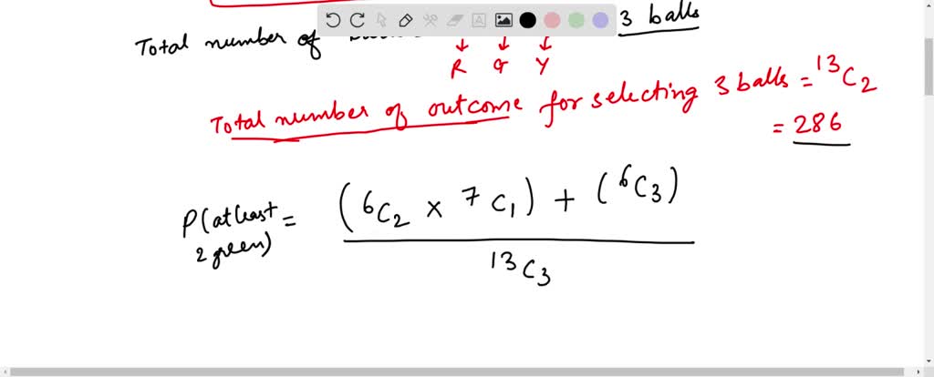SOLVED: An urn contains 3 red balls, 6 green balls and 3 yellow balls ...