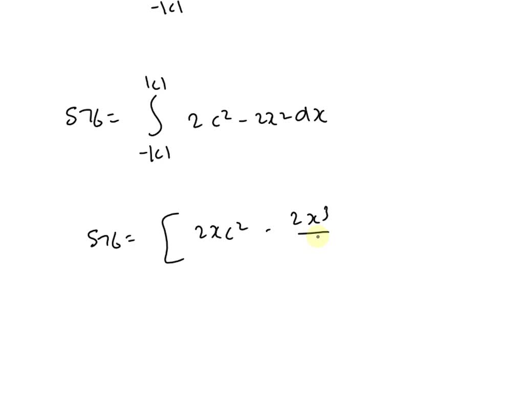 SOLVED: point) Find the two values of such that the area of the region ...