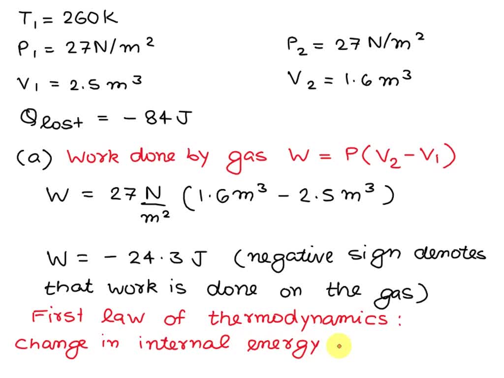 SOLVED: An ideal gas initially at 400 K undergoes an isobaric ...