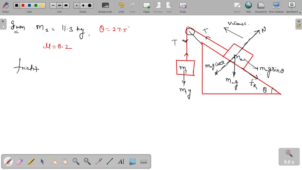 SOLVED: Two blocks are connected by a massless rope over a massless ...