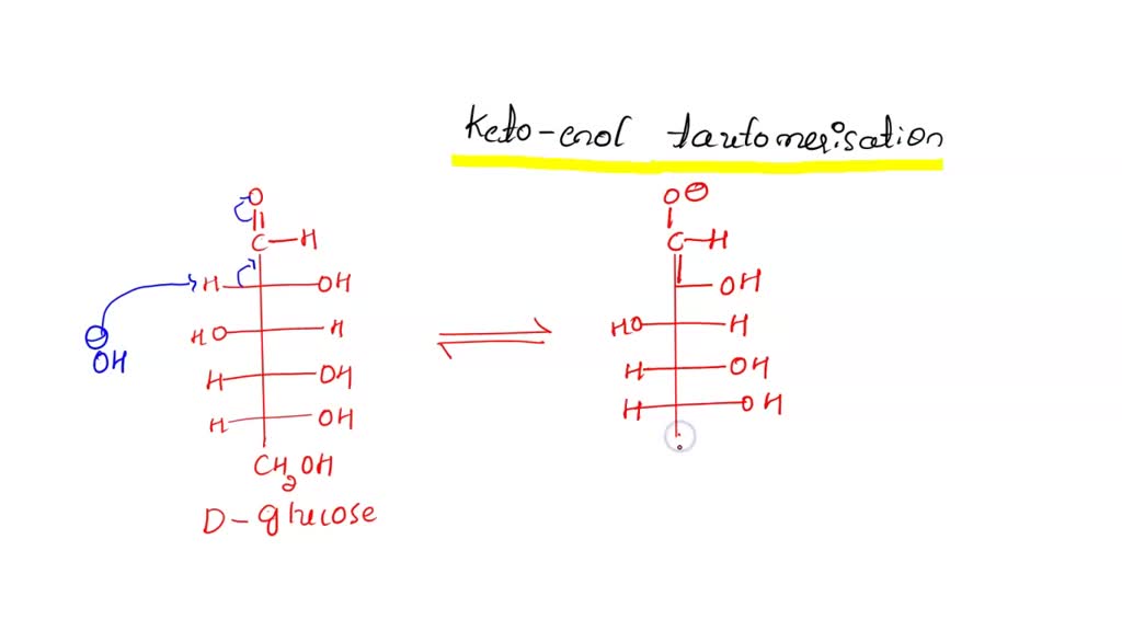 SOLVED: The enediol is an intermediate; which allows D-glucose to ...