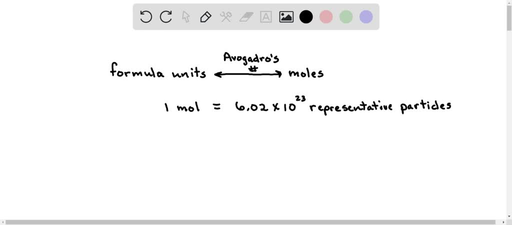 SOLVED: Determine the number of moles in 4.50 * 10^23 formula units of ...