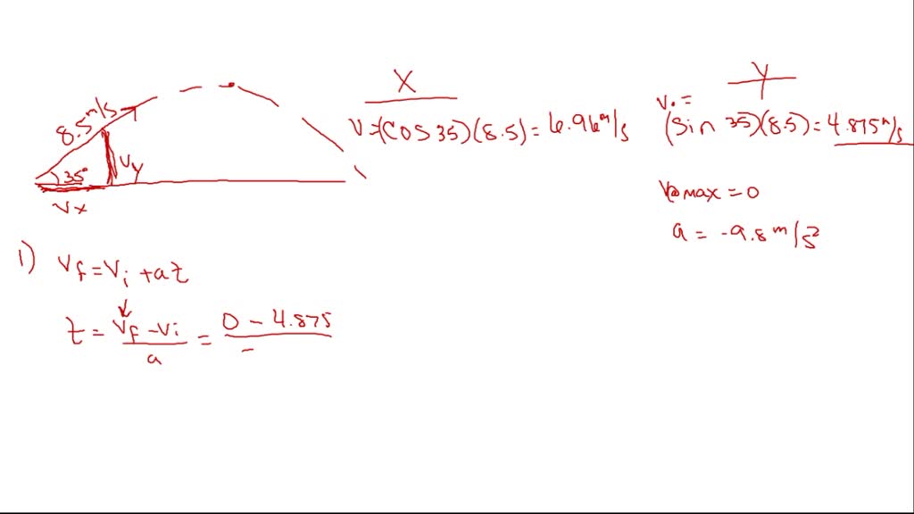 SOLVED: a child kicking a ball with an initial velocity of 8.5 meters ...