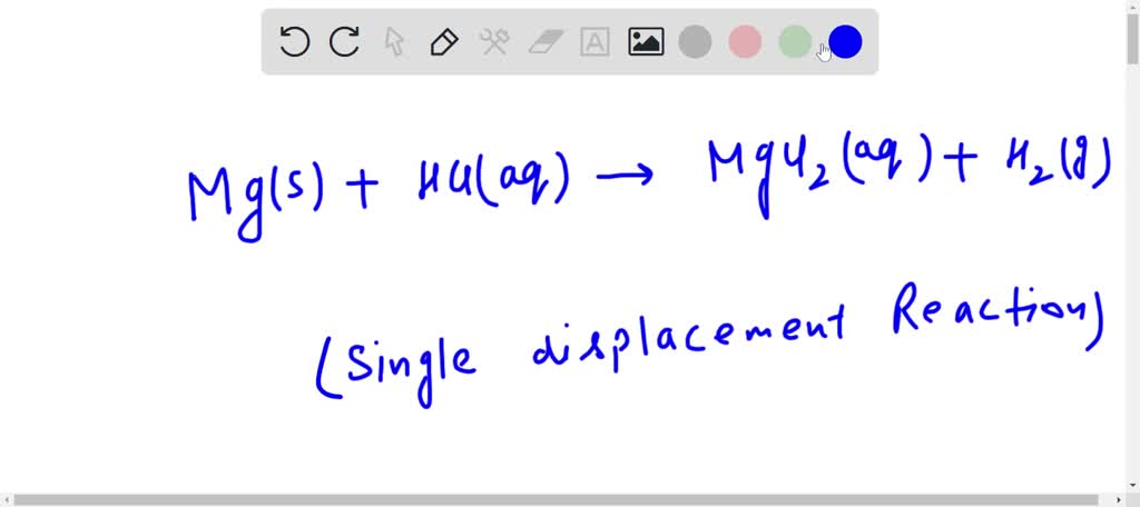 SOLVED: Magnesium metal reacts with hydrochloric acid to produce a ...