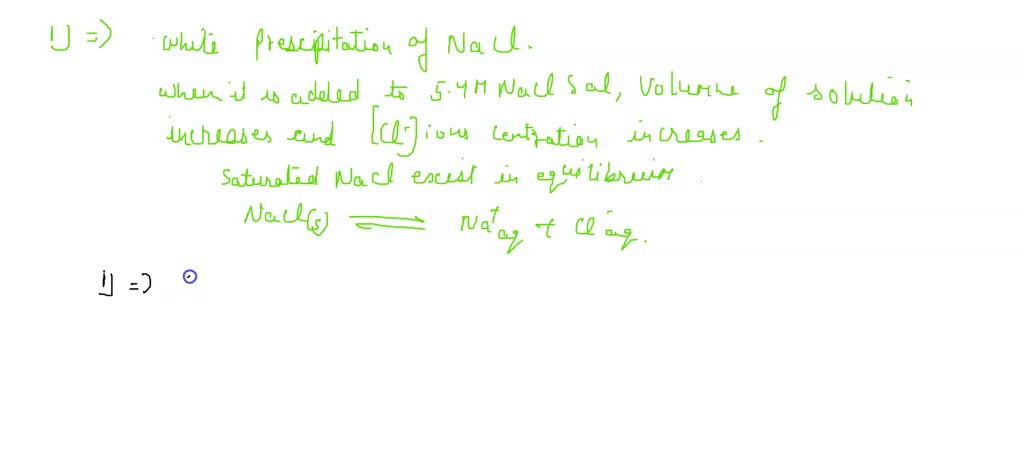 SOLVED: Saturated Sodium Chloride Describe what happens when 12 M HCI ...